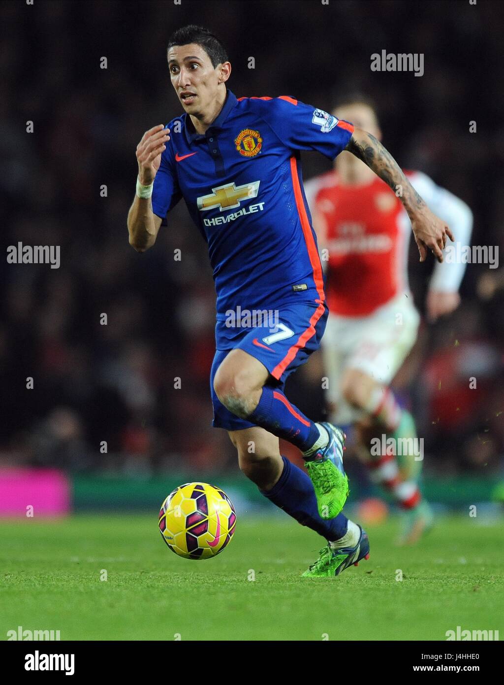 ANGEL DI MARIA OF MANCHESTER U ARSENAL V MANCHESTER UNITED EMIRATES ...