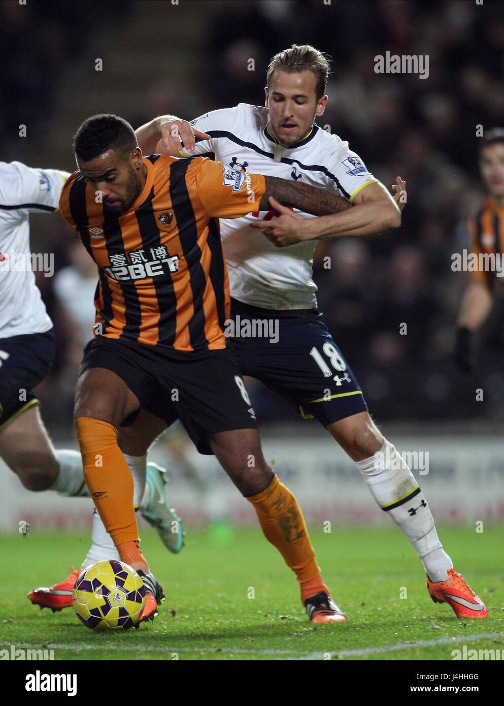 TOM HUDDLESTONE & HARRY KANE HULL CITY V TOTTENHAM HOTSPUR KC STADIUM ...