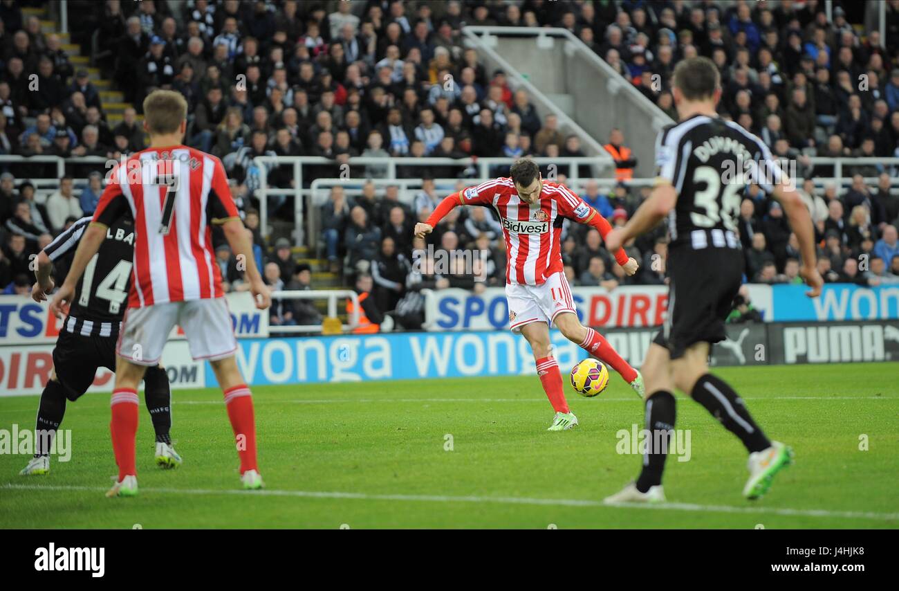 ADAM JOHNSON SCORES NEWCASTLE UNITED FC V SUNDERLA ST JAMES PARK ...