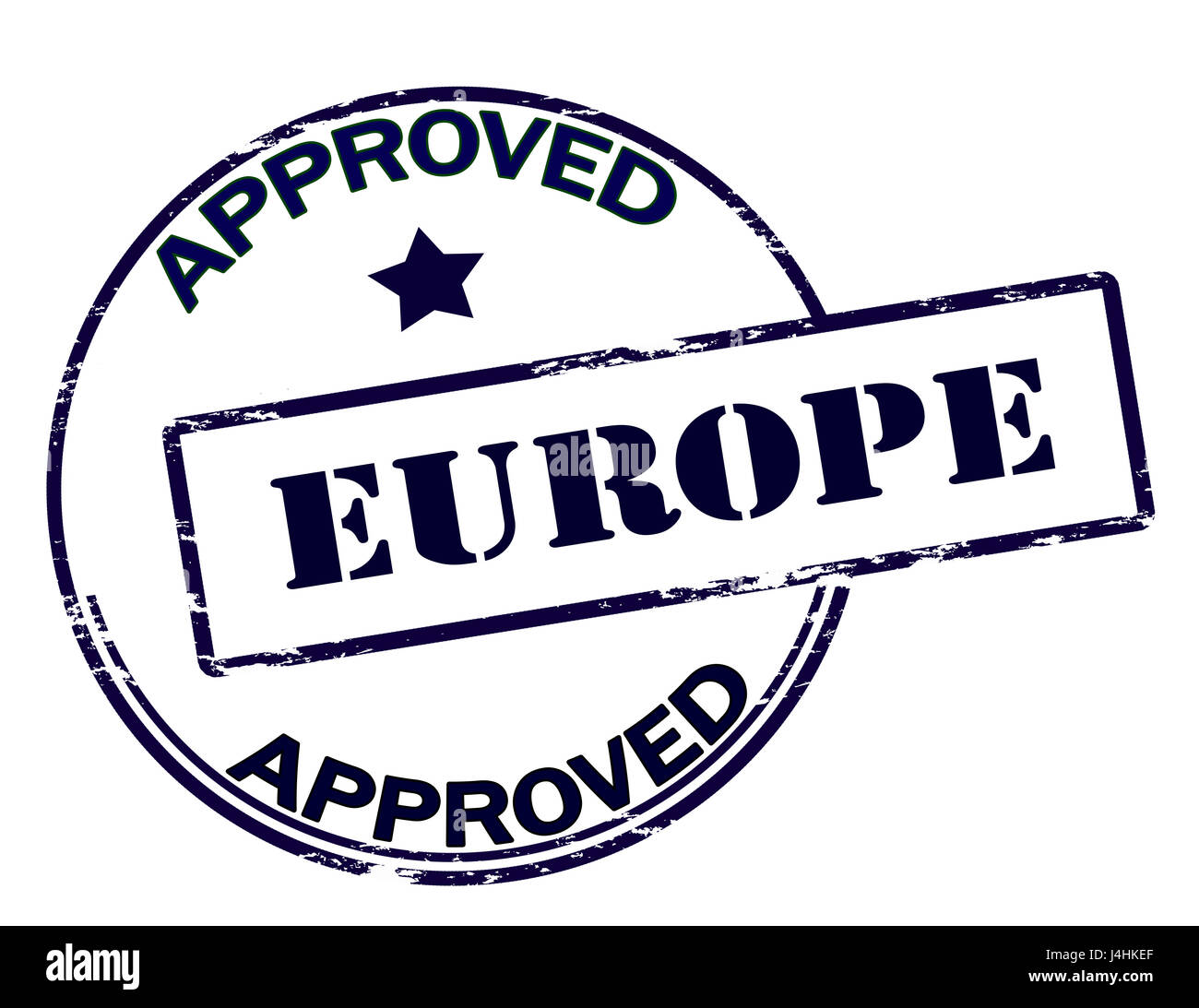 Stamp with text approved Europe inside, vector illustration Stock Photo ...