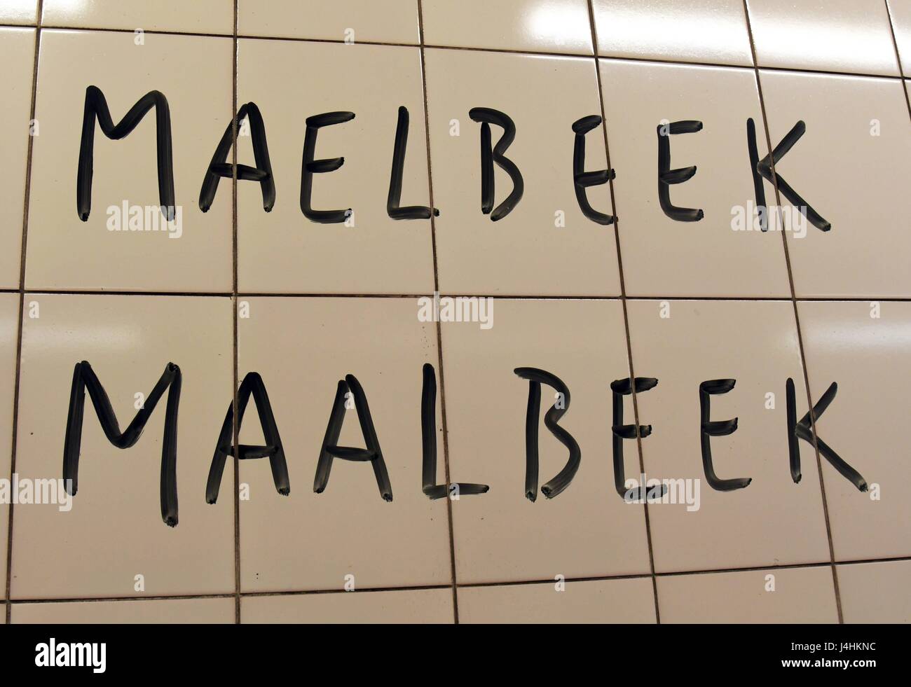 Metrostation Maelbeek-Maalbeek,Brussels, Febr. 10, 2017. | usage ...