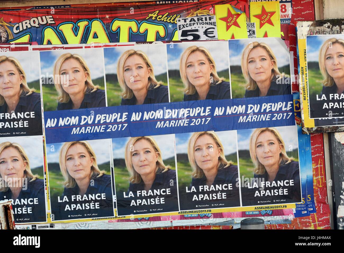 Campaign poster marine le pen hi-res stock photography and images - Alamy