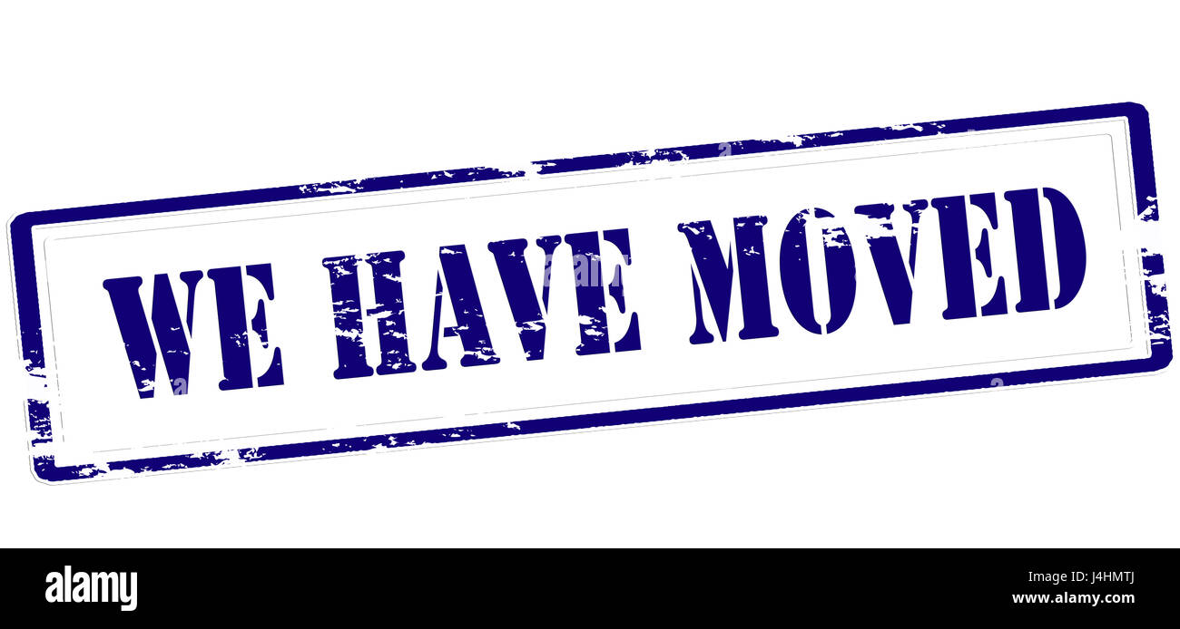 We have moved stamp hi-res stock photography and images - Alamy