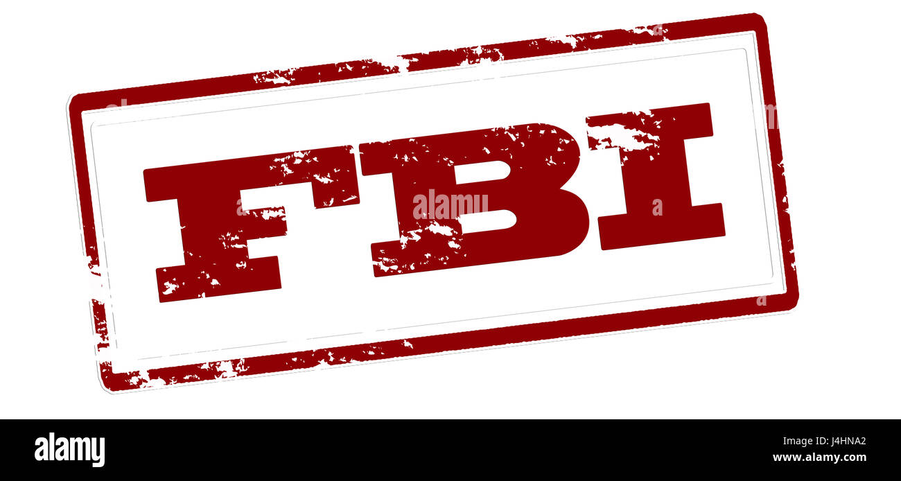 Stamp with word FBI inside, vector illustration Stock Photo - Alamy