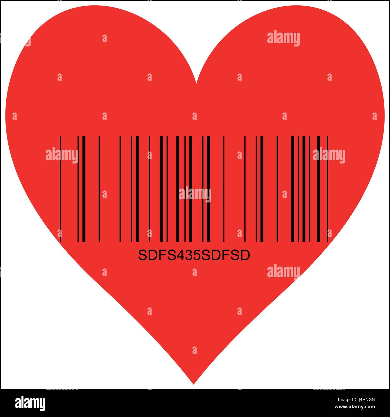 Heart barcode hi-res stock photography and images - Alamy