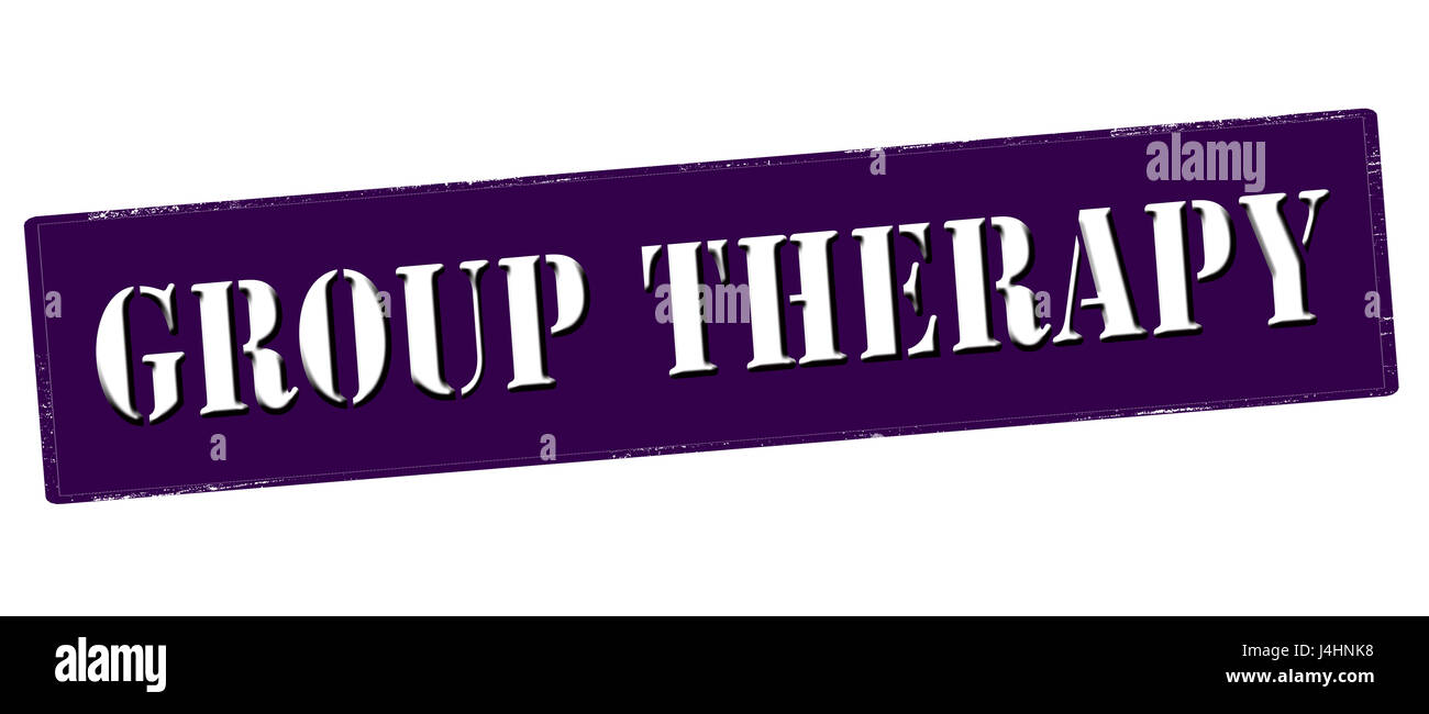 Stamp with text group therapy inside, vector illustration Stock Photo ...