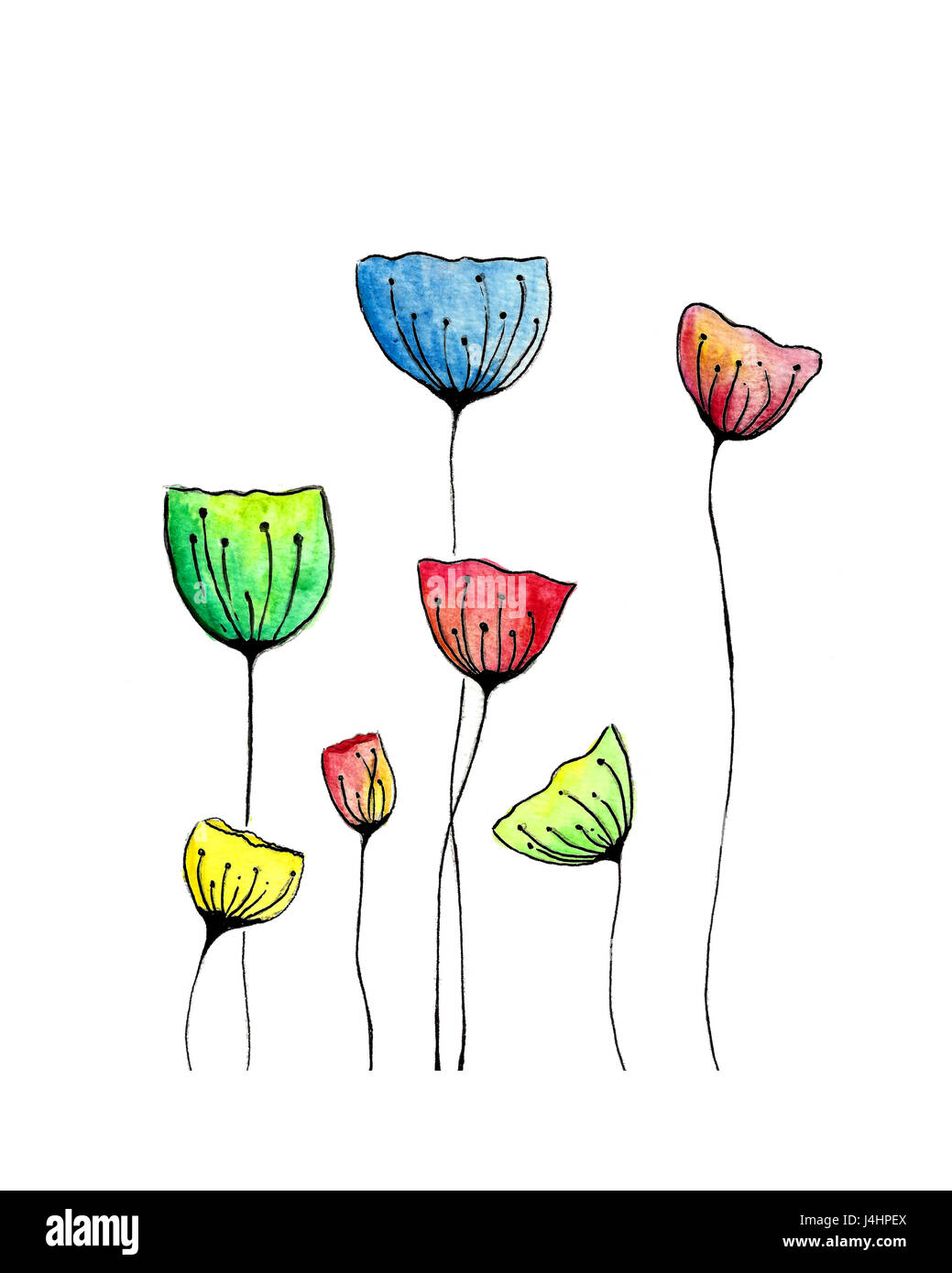 Aquarelle watercolor painting spring Cut Out Stock Images & Pictures ...