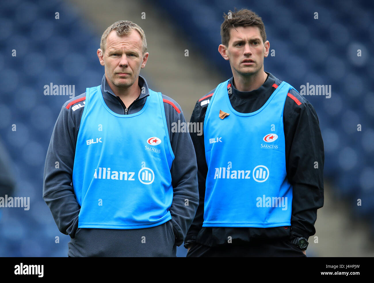 Saracens Director of Rugby/Head Coach Mark McCall (left) and Strength ...