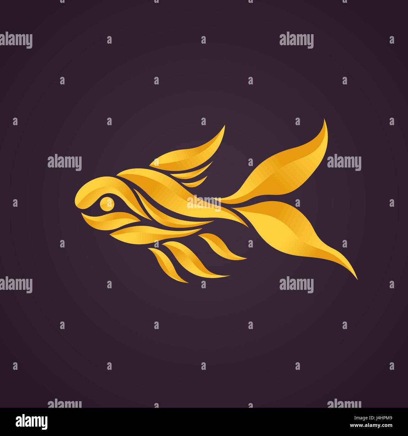 Goldfish logo vector icon illustrator Stock Vector Image & Art - Alamy