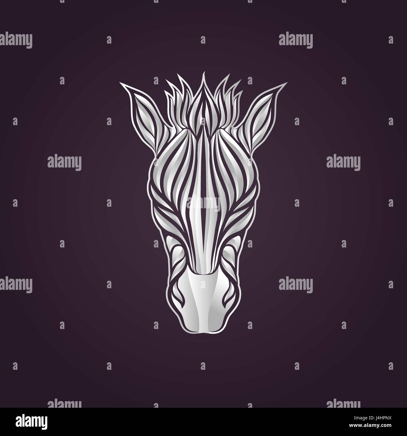 Zebra logo vector icon design illustrations Stock Vector Image & Art ...
