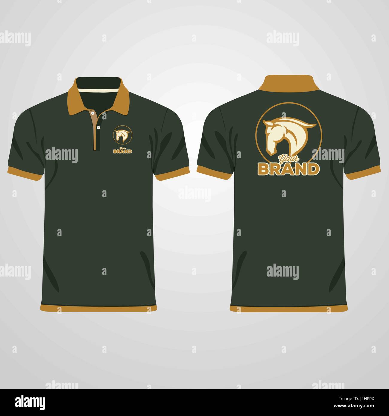 Color men polo shirts. Design template. Vector illustration Stock ...