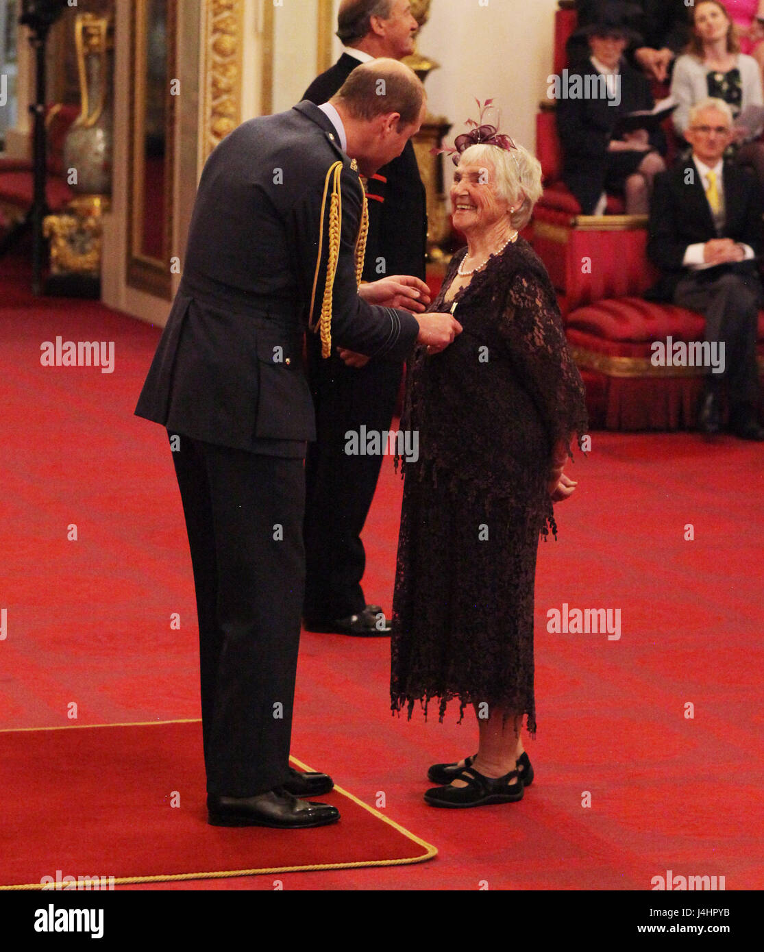Mrs Myrtle Simpson from Kingcraig is decorated with the Polar Medal by ...