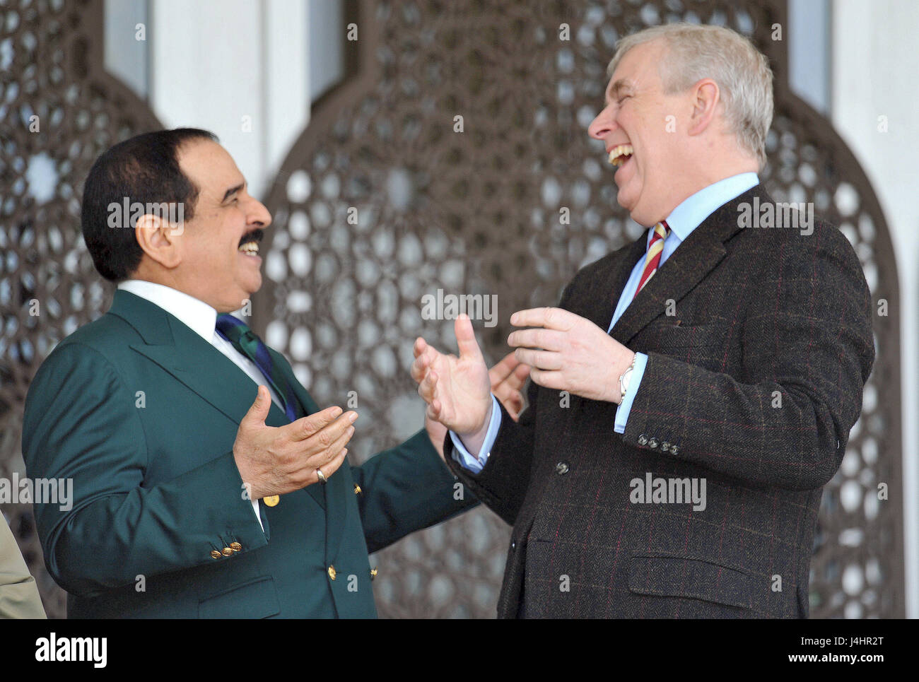 The King of Bahrain Hamad bin Isa Al Khalifa and the Duke of York ...