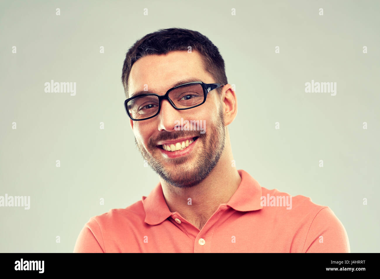 Happy man in eyewear hi-res stock photography and images - Alamy
