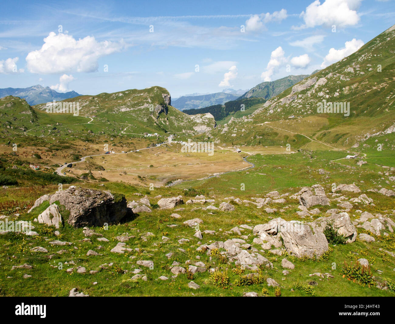 Routes des Grandes Alpes, France: Alpine landscape of the French hills ...