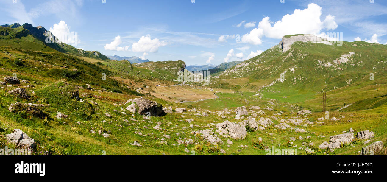 Routes des Grandes Alpes, France: Alpine landscape of the French hills ...