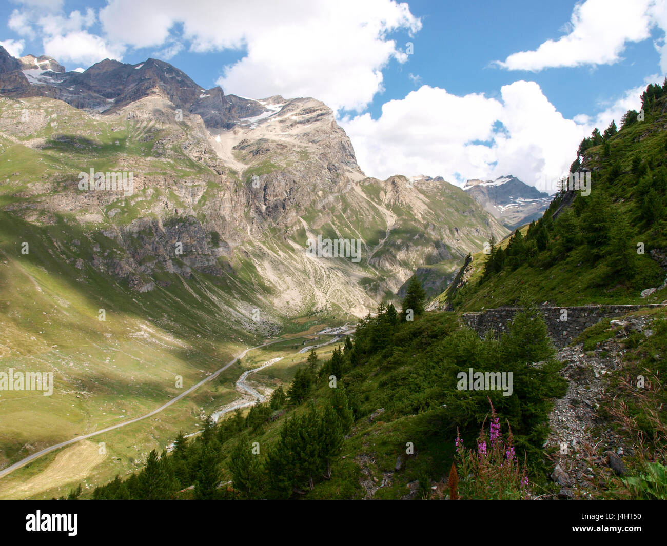 Routes des Grandes Alpes, France: Alpine landscape of the French hills ...