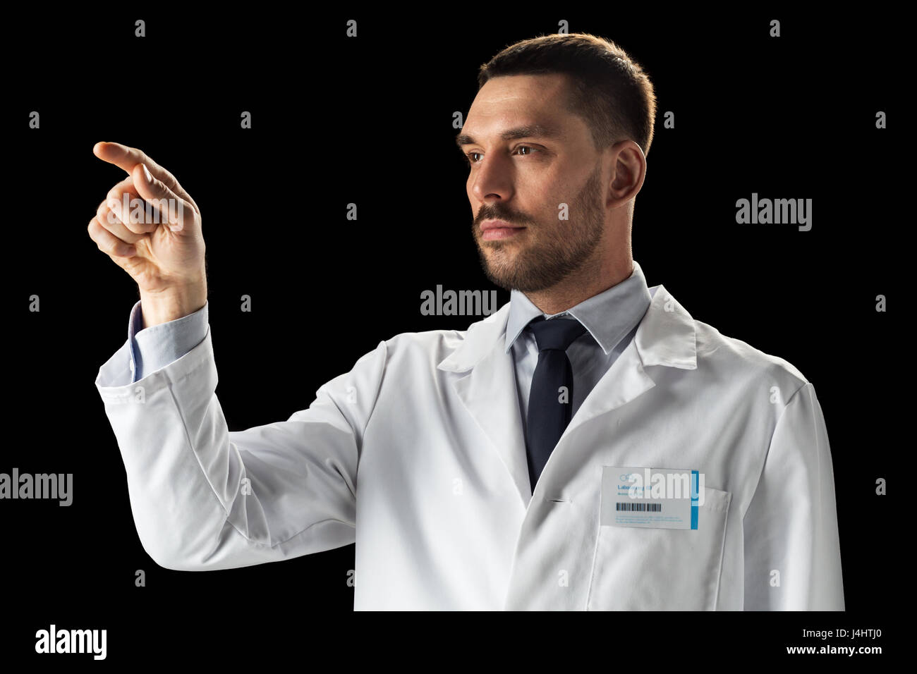 Black scientist pointing hi-res stock photography and images - Alamy