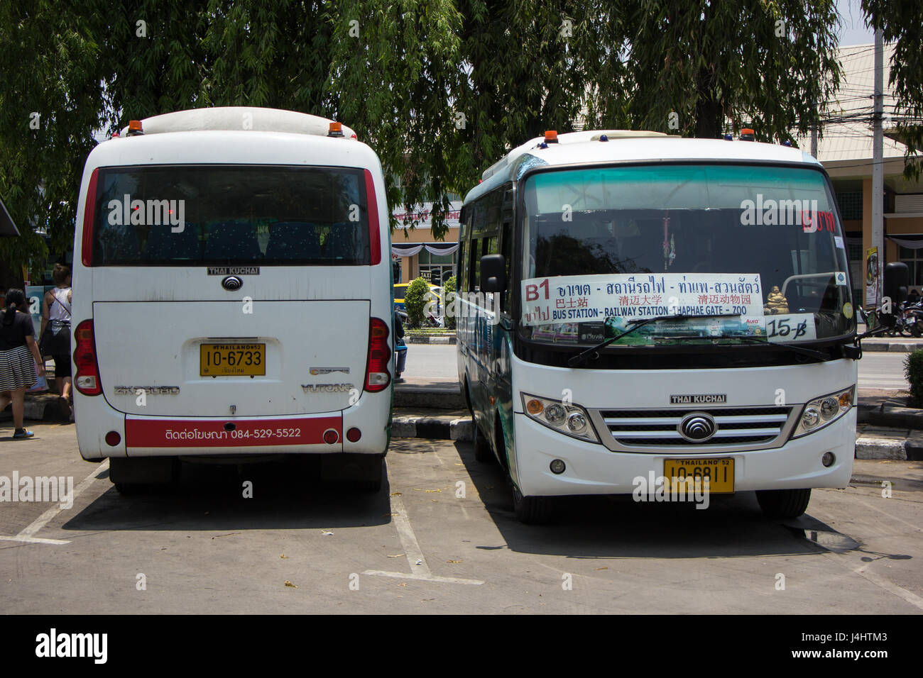 CHIANG MAI, THAILAND -MAY 1 2017: Yutong Mini Bus. New bus of Chiangmai ...