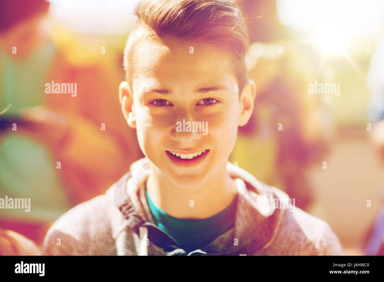 happy teenage boy face Stock Photo - Alamy