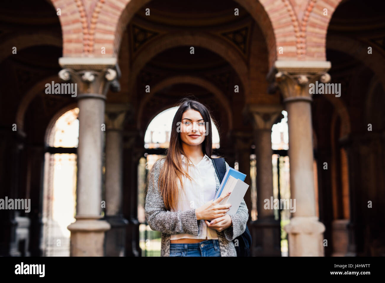 Portrait Of Female University Student On Campus Stock Photo - Alamy
