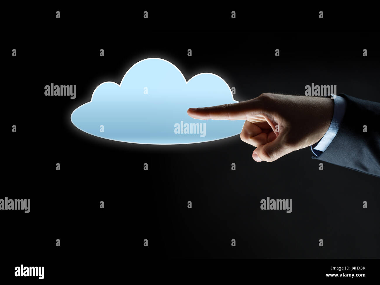 Black pointing hand computer icon hi-res stock photography and images ...