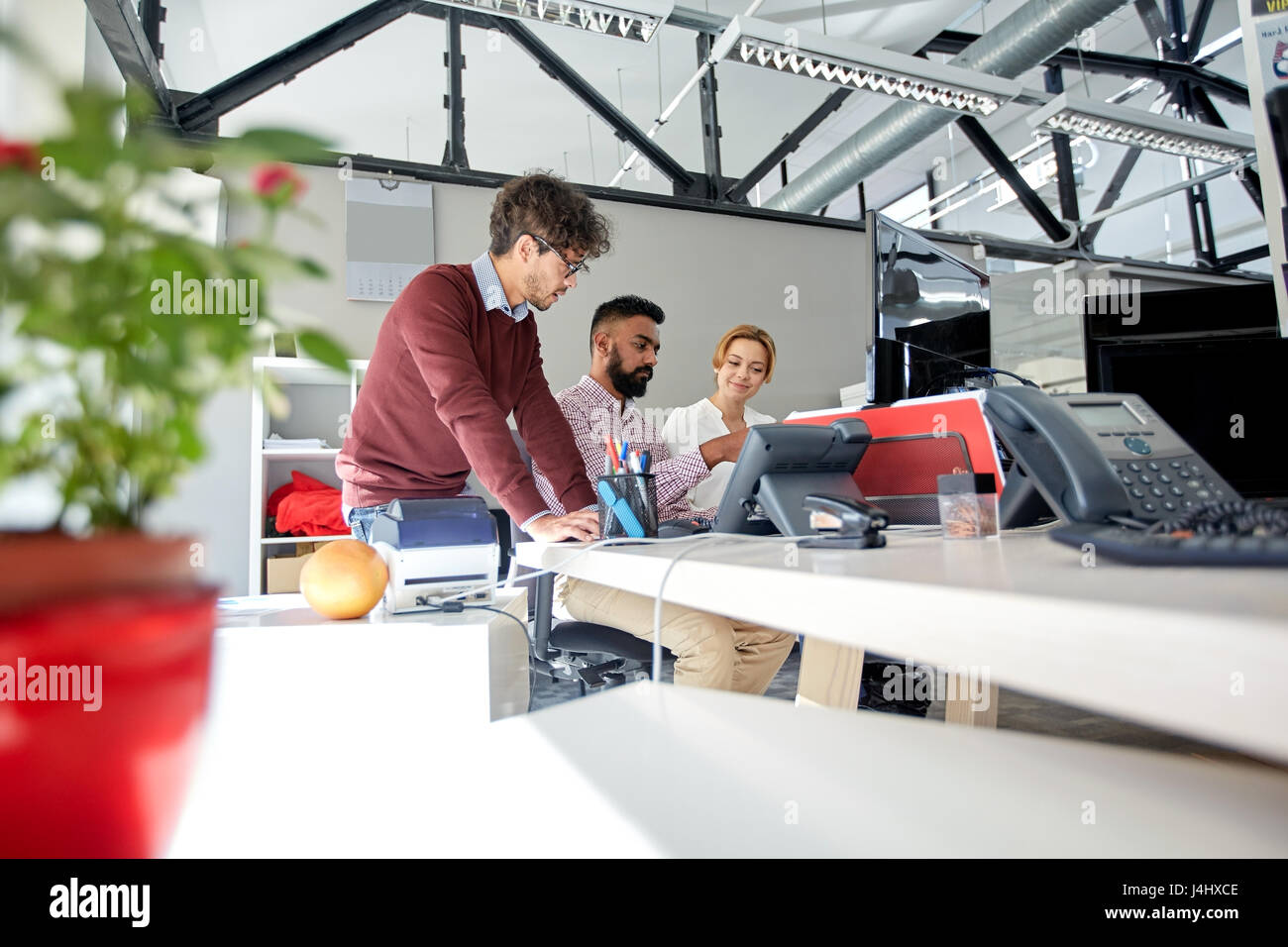 business team working in office Stock Photo - Alamy