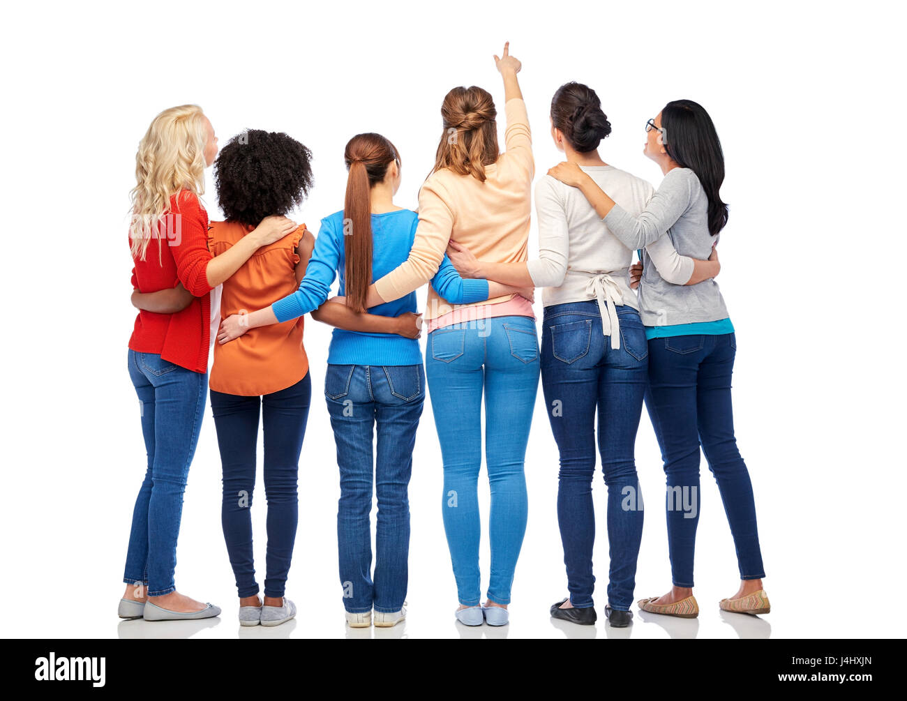 international group of happy smiling women Stock Photo - Alamy