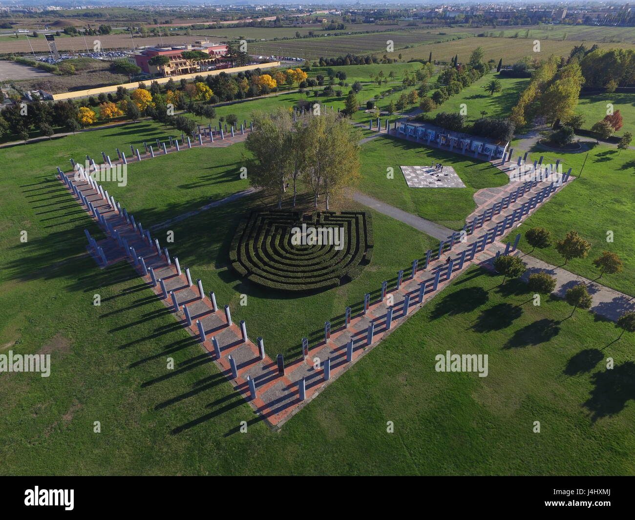 Labyrinth, Maze in Park of Villa Montalvo, Campi Bisenzio, Florence ...