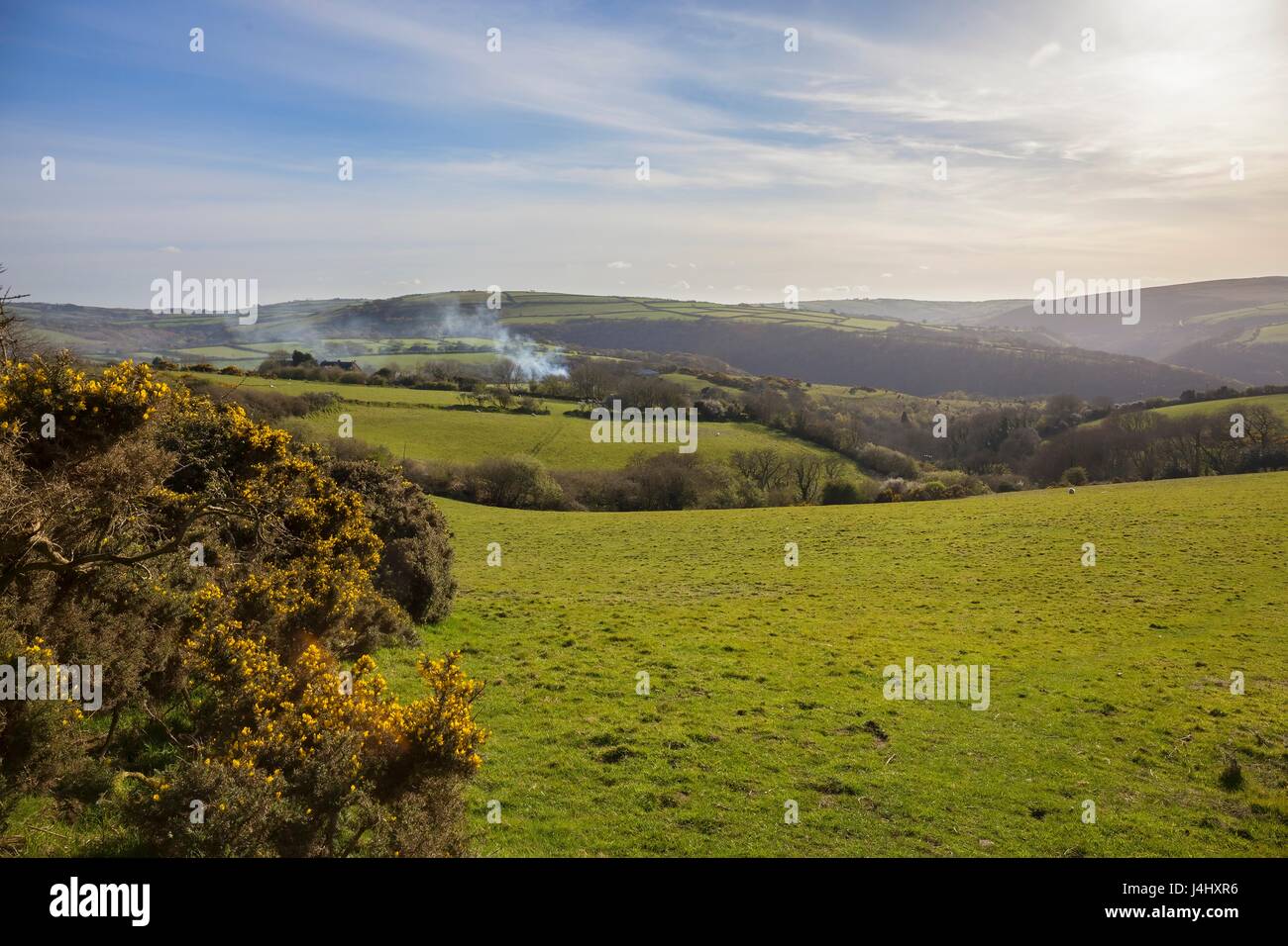 North Devon landscape, England Stock Photo - Alamy