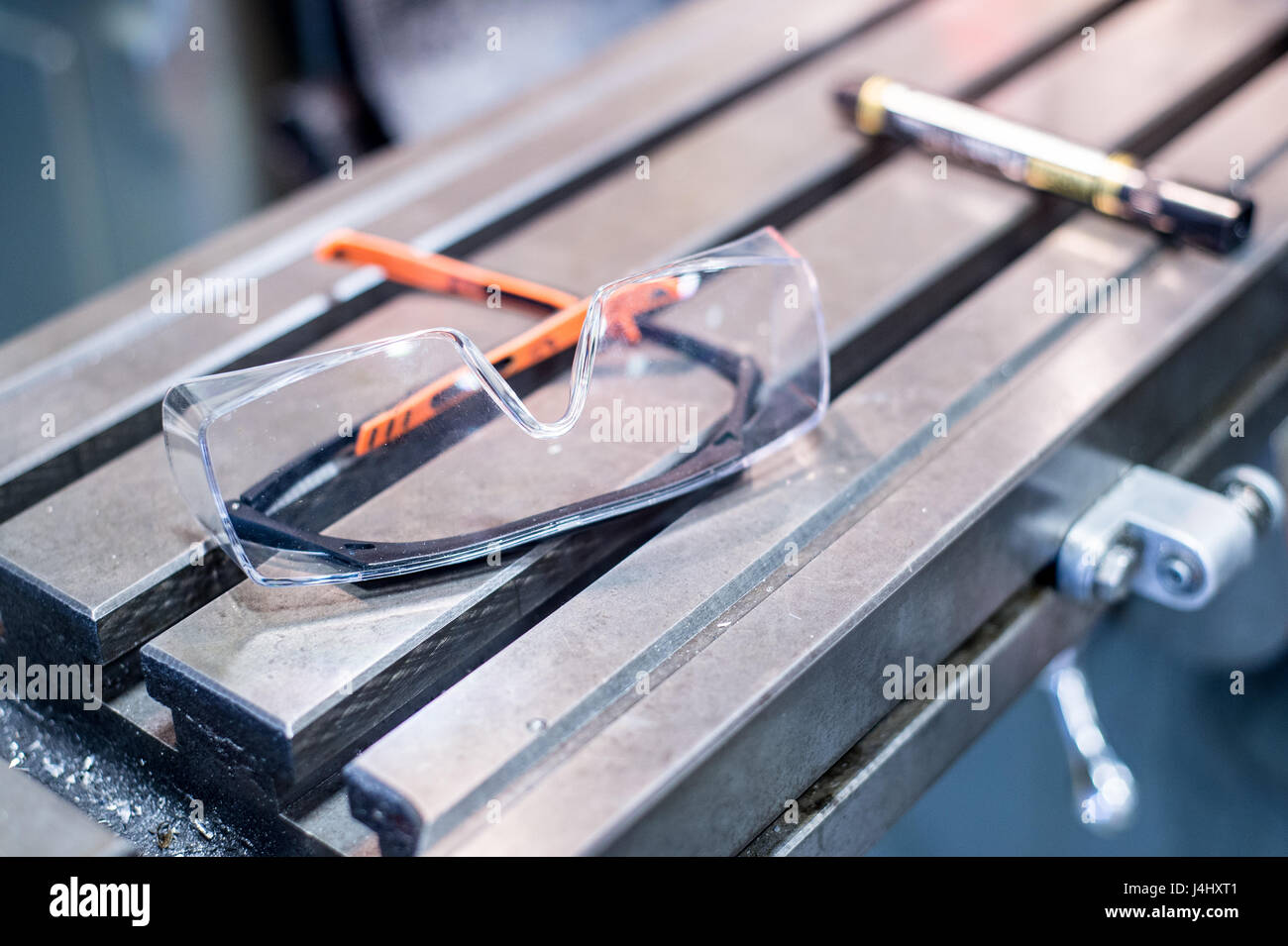 Safety glasses in a Metal work shop Stock Photo - Alamy