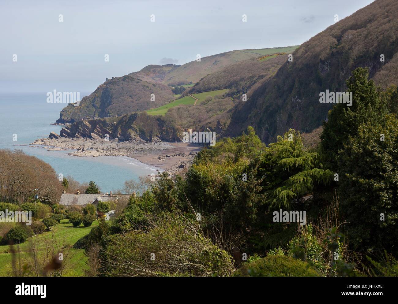 Woody Bay, near Lynton and Lynmouth, Devon, England Stock Photo - Alamy