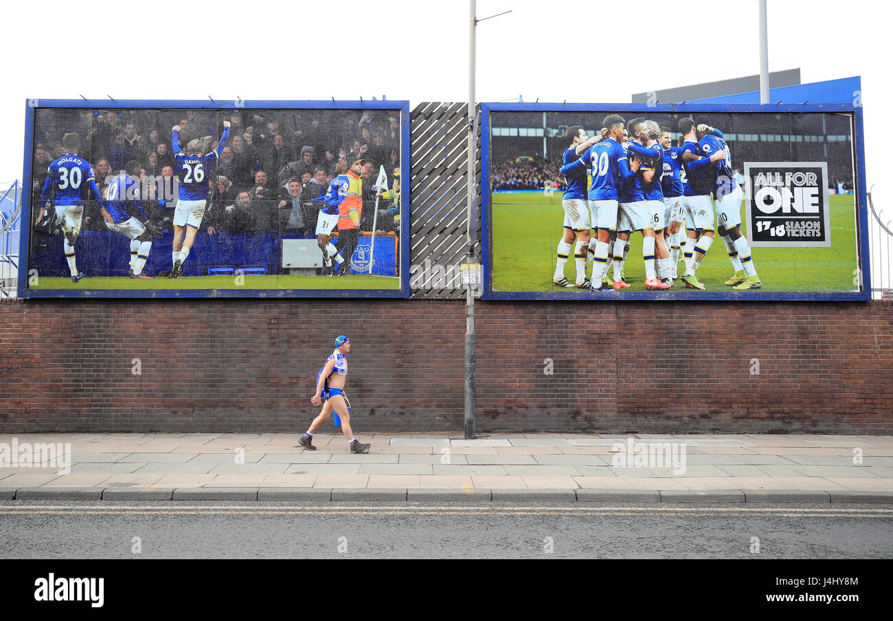 Speedo Mick outside the ground before the Premier League match at ...