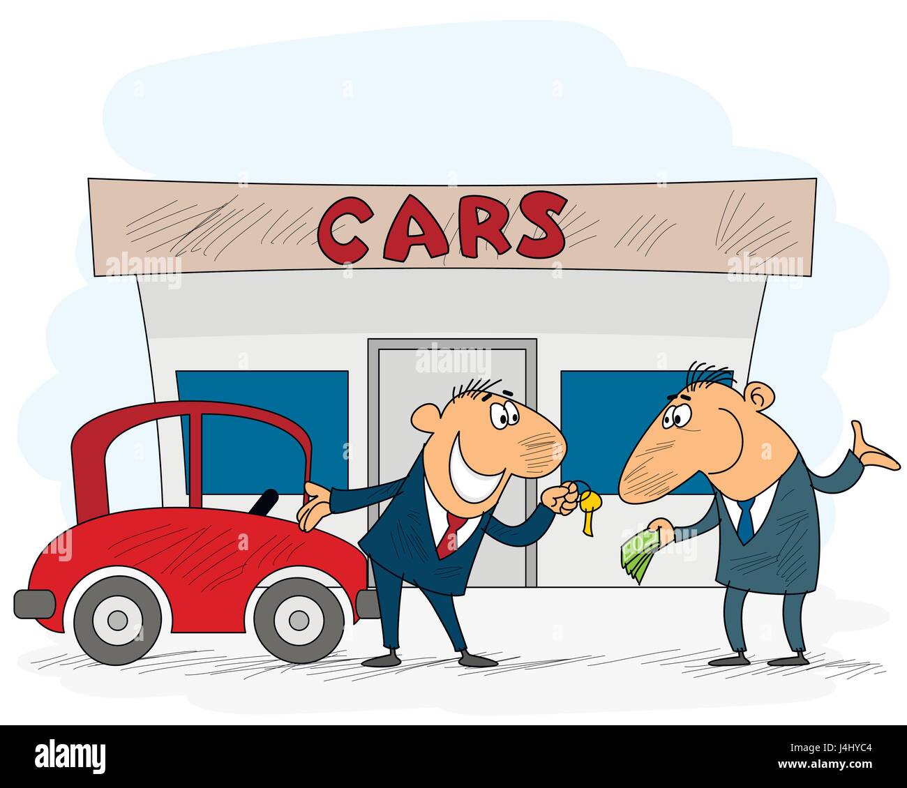 Vector illustration of car selling scene Stock Vector Image & Art - Alamy