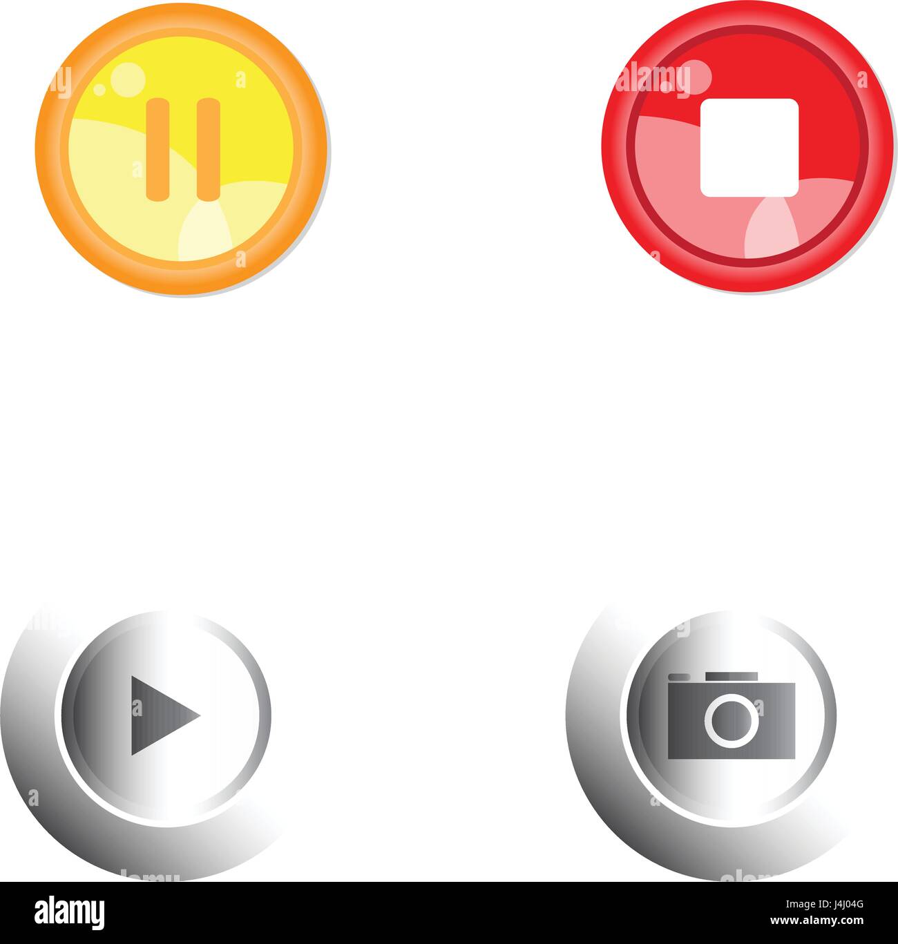 Set of web buttons Stock Vector Image & Art - Alamy