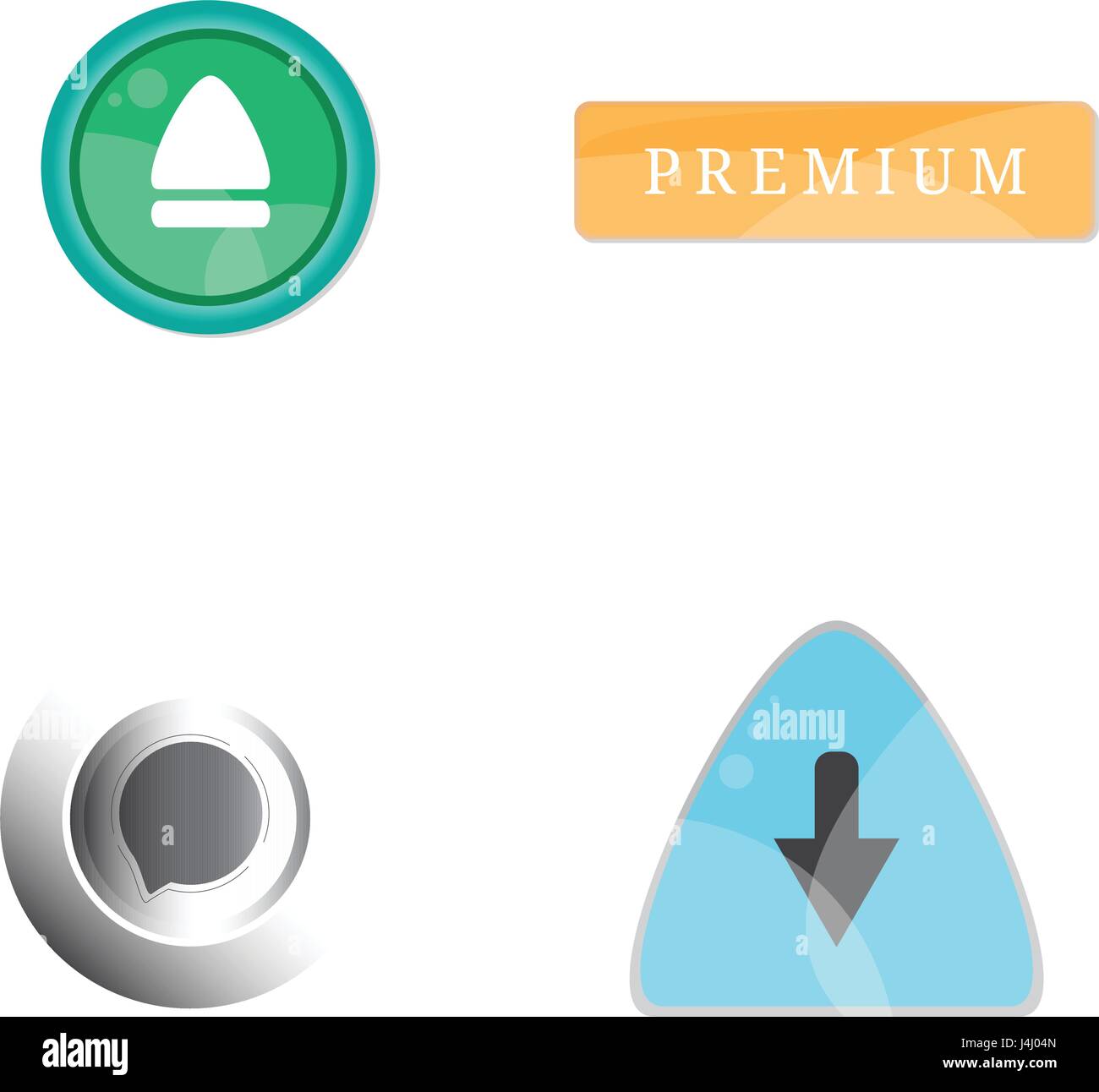 Set of web buttons Stock Vector Image & Art - Alamy