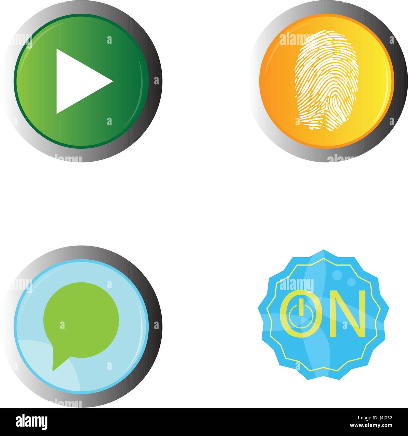 Set of web buttons Stock Vector Image & Art - Alamy