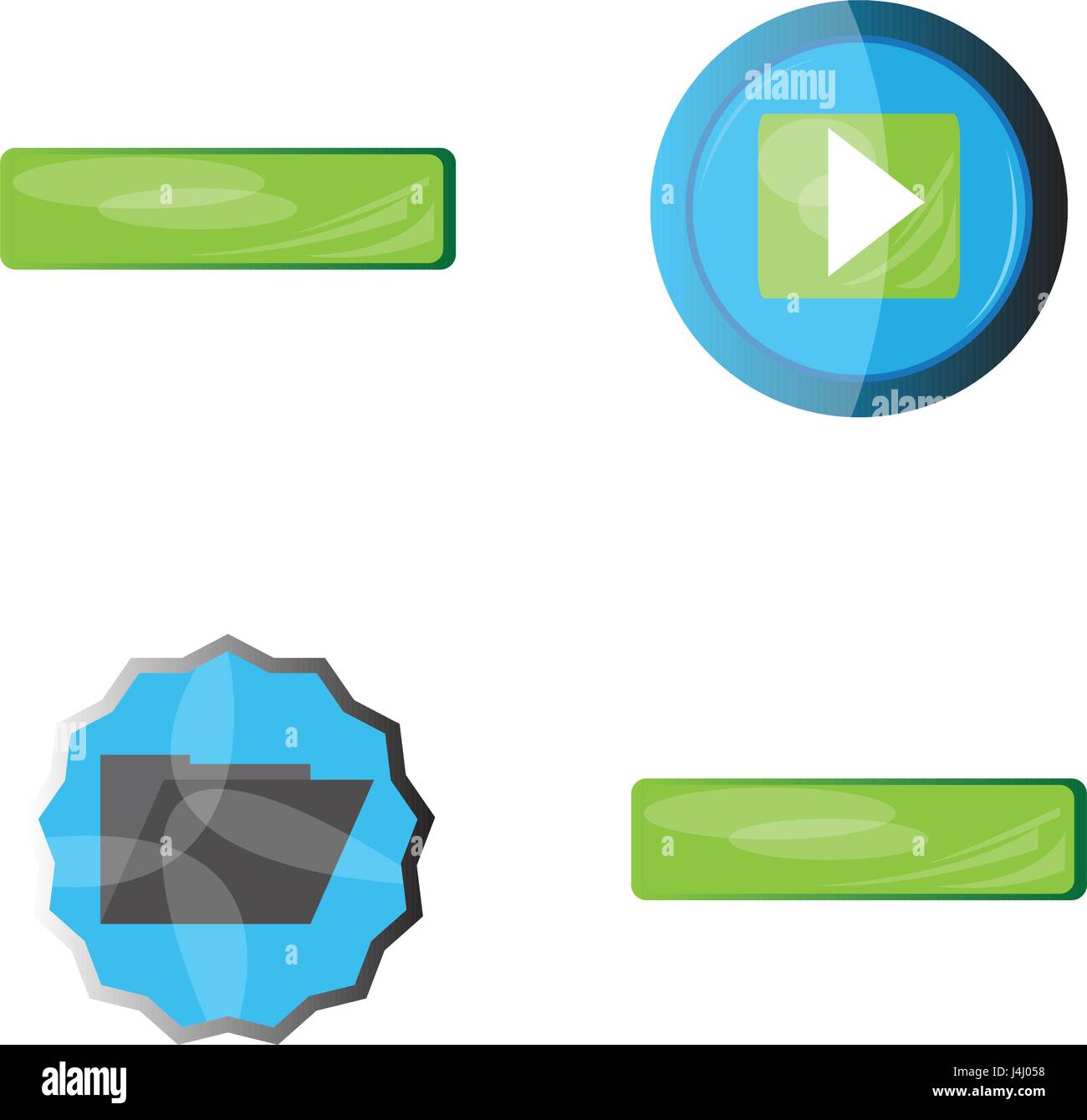 Set of web buttons Stock Vector Image & Art - Alamy