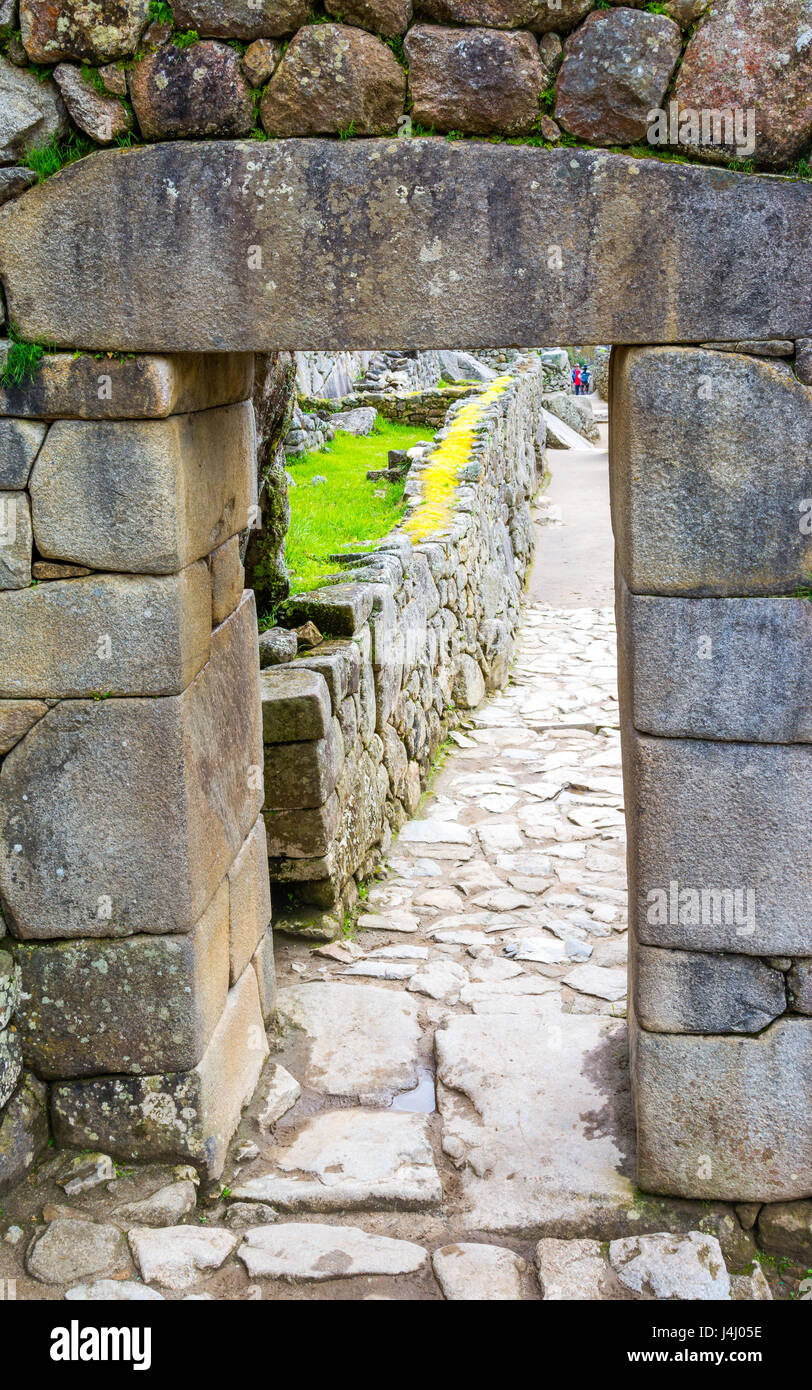 Main gate of Machu Picchu sacred city. Peru Stock Photo - Alamy