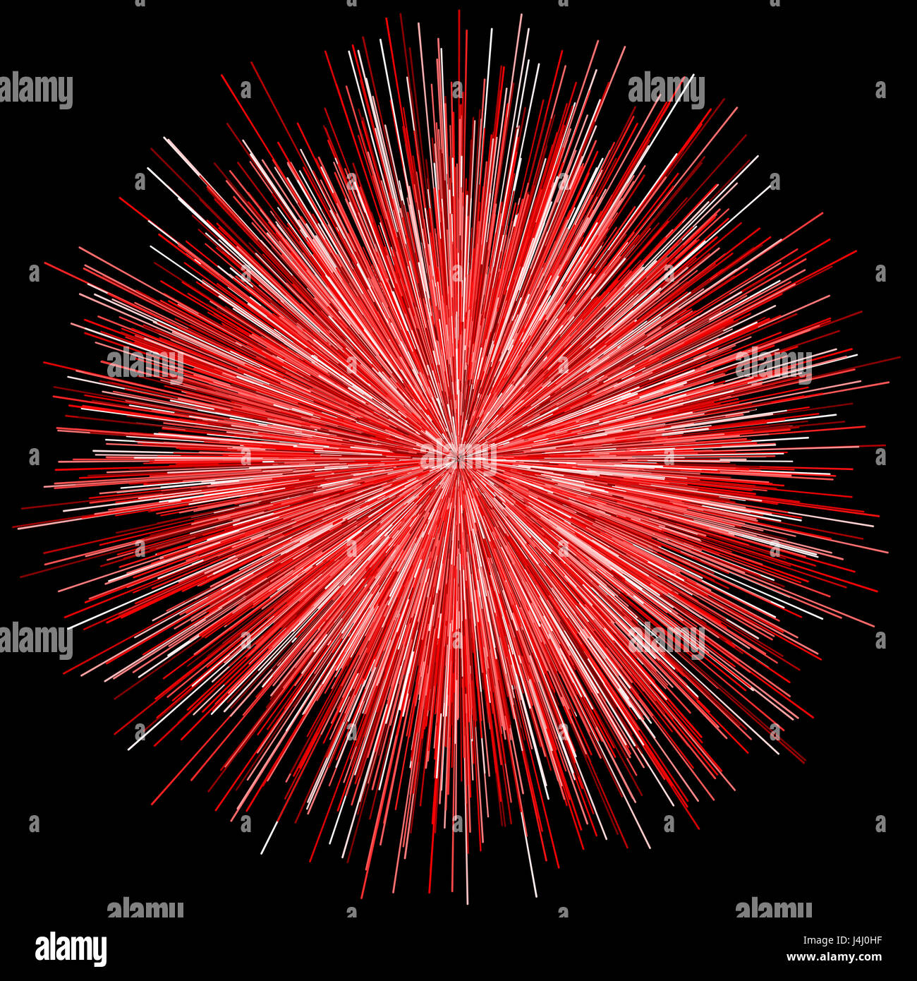 Abstract colorful explosion of fireworks against a dark background ...