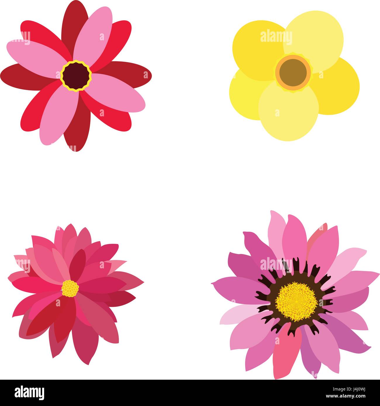 Set of colored flowers Stock Vector Image & Art - Alamy