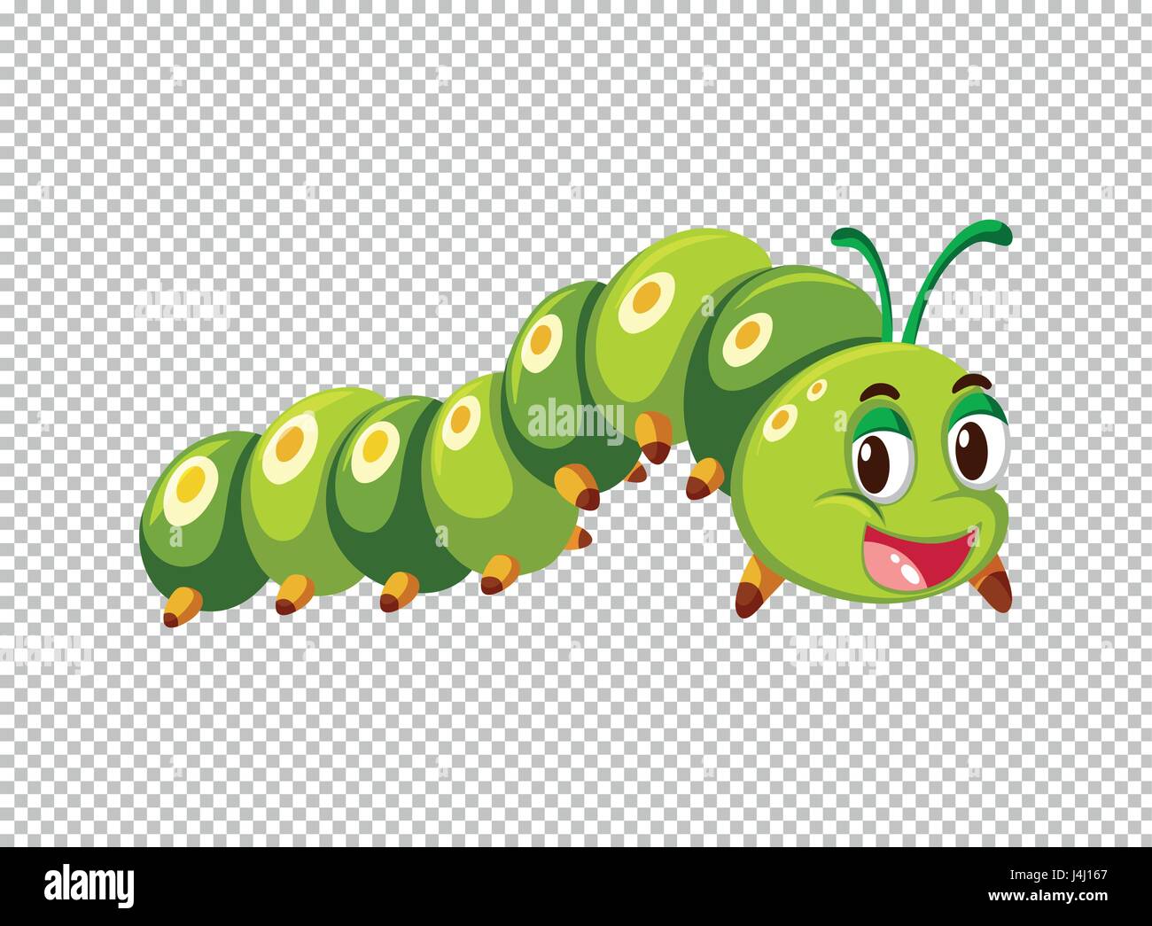 Caterpillar in green color illustration Stock Vector Image & Art - Alamy