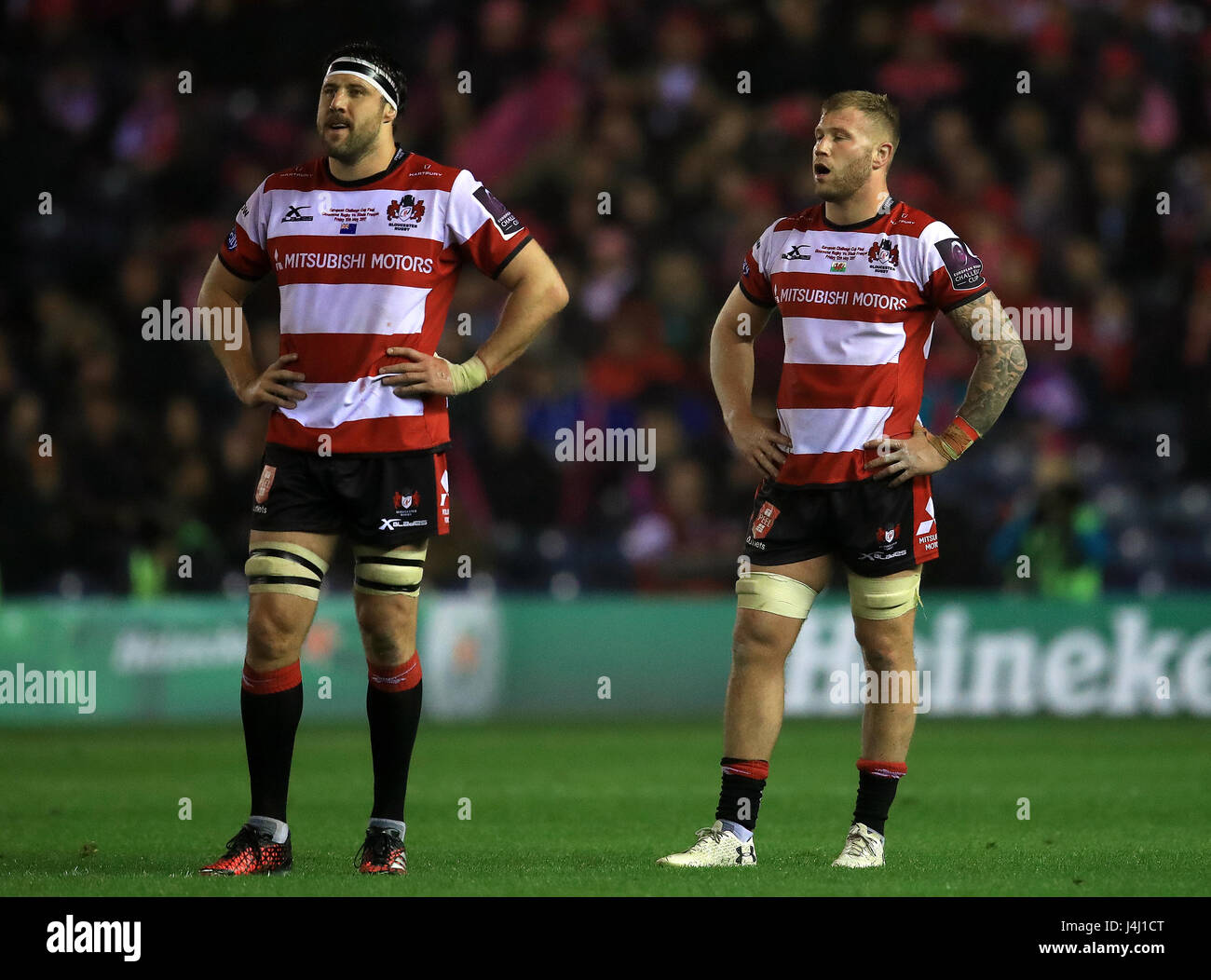 Gloucester Rugby's Ross Moriarty (right) and Gloucester Rugby's Jeremy ...