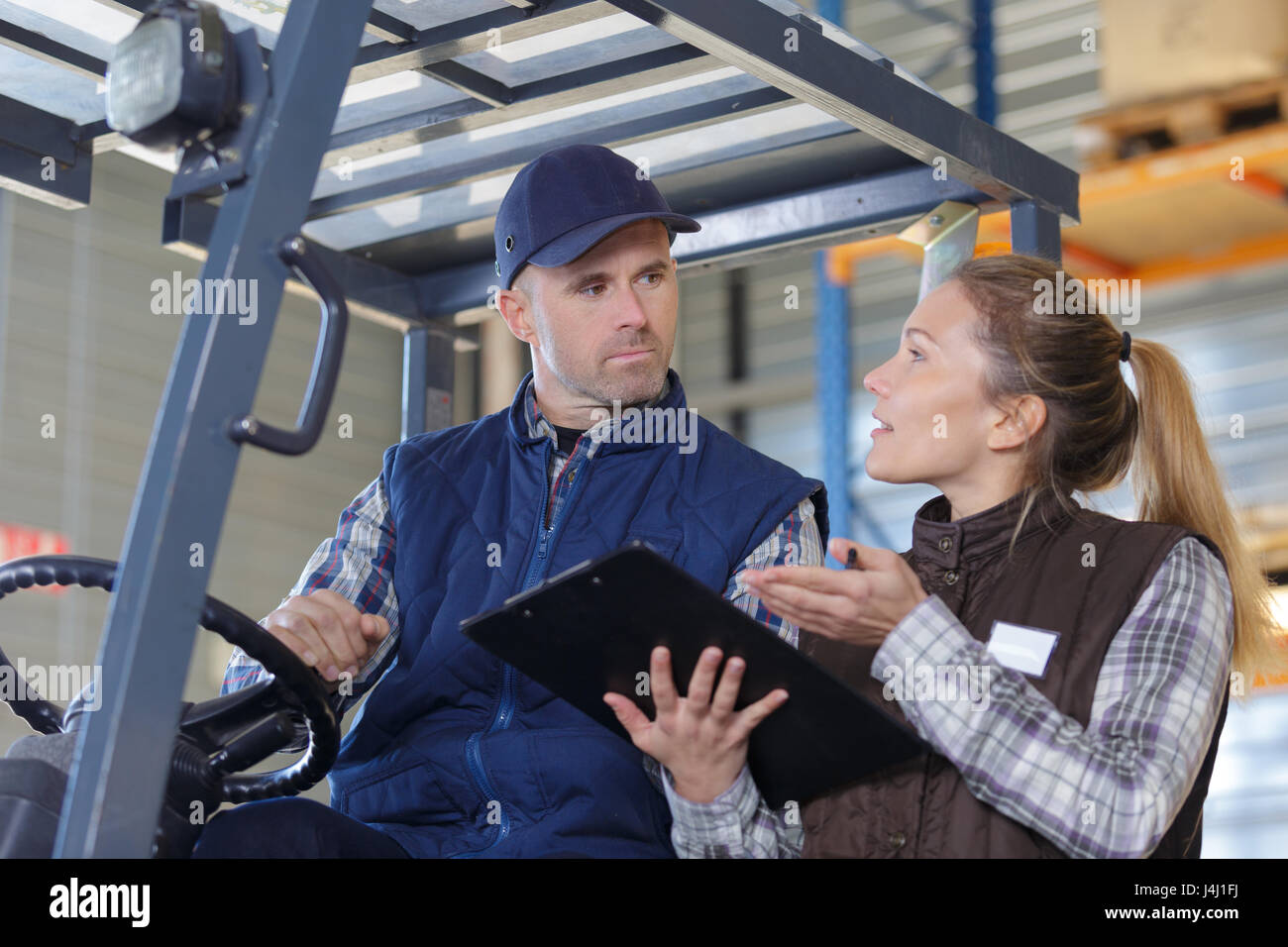 High rack stacker forklift hi-res stock photography and images - Alamy