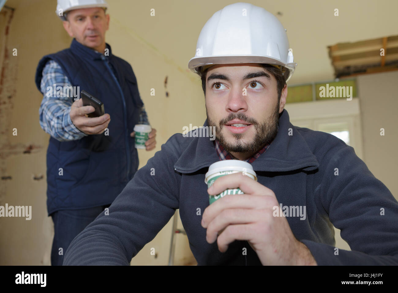 two men architects or engineers taking a break Stock Photo - Alamy