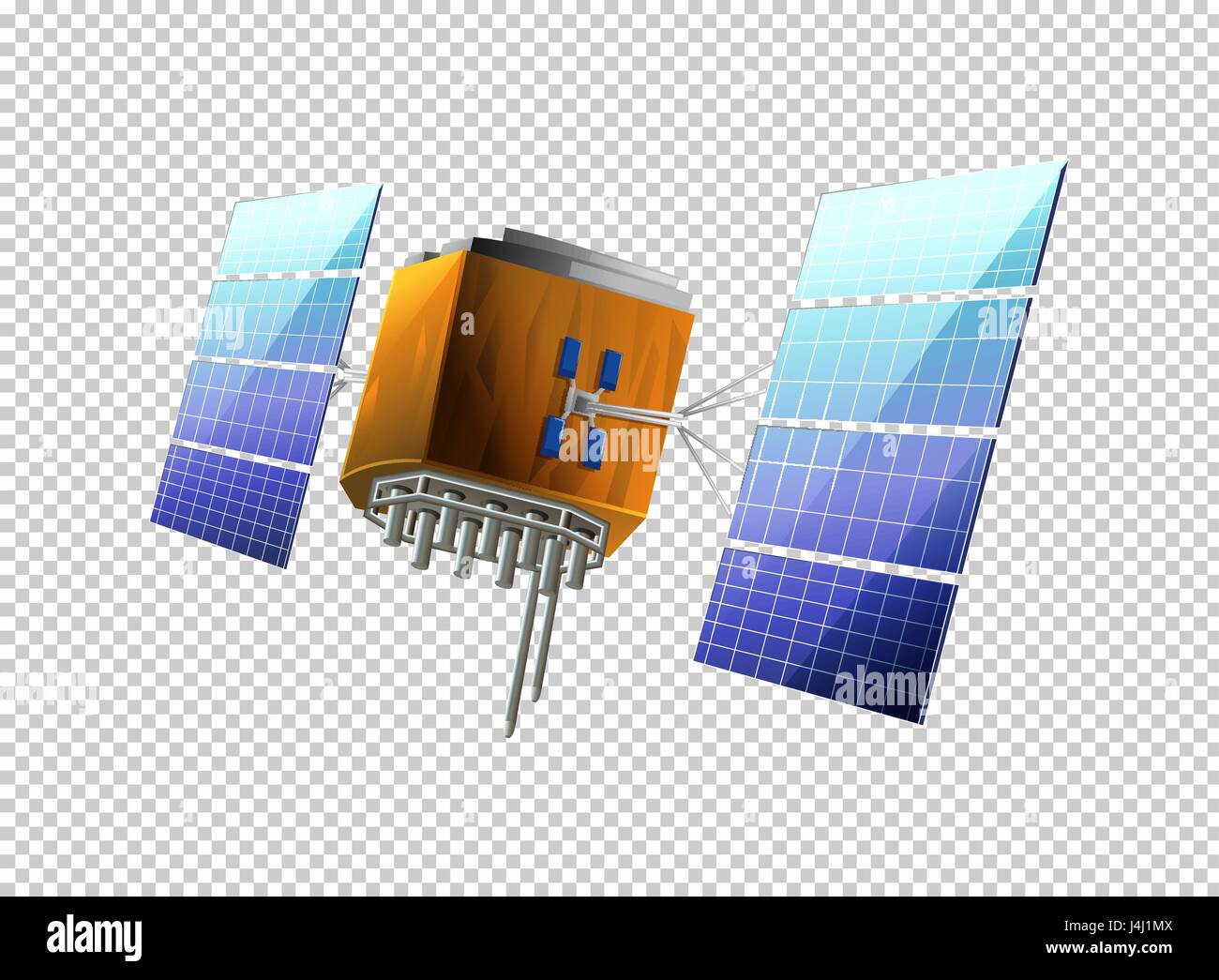 Satellite on transparent background illustration Stock Vector Image ...