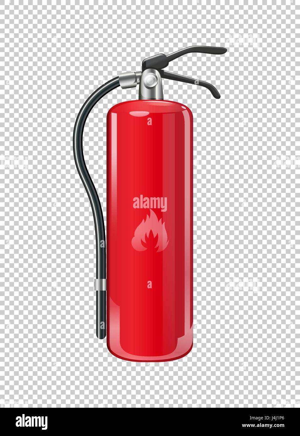 Fire extinguisher on transparent background illustration Stock Vector ...