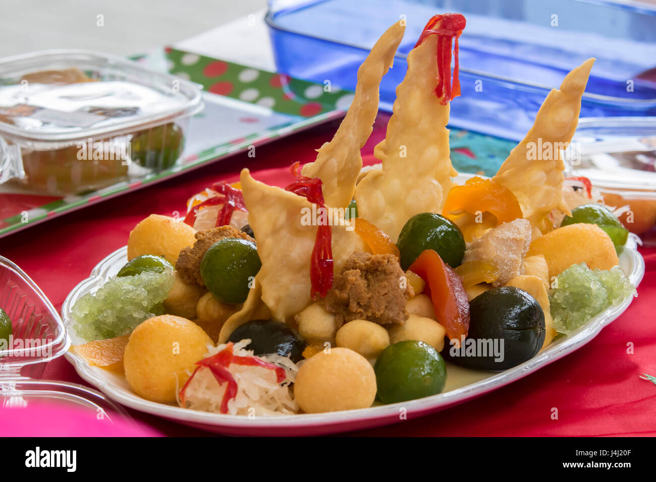 Traditional Christmas sweets from Popayan. Breads in syrup, Lemon in ...