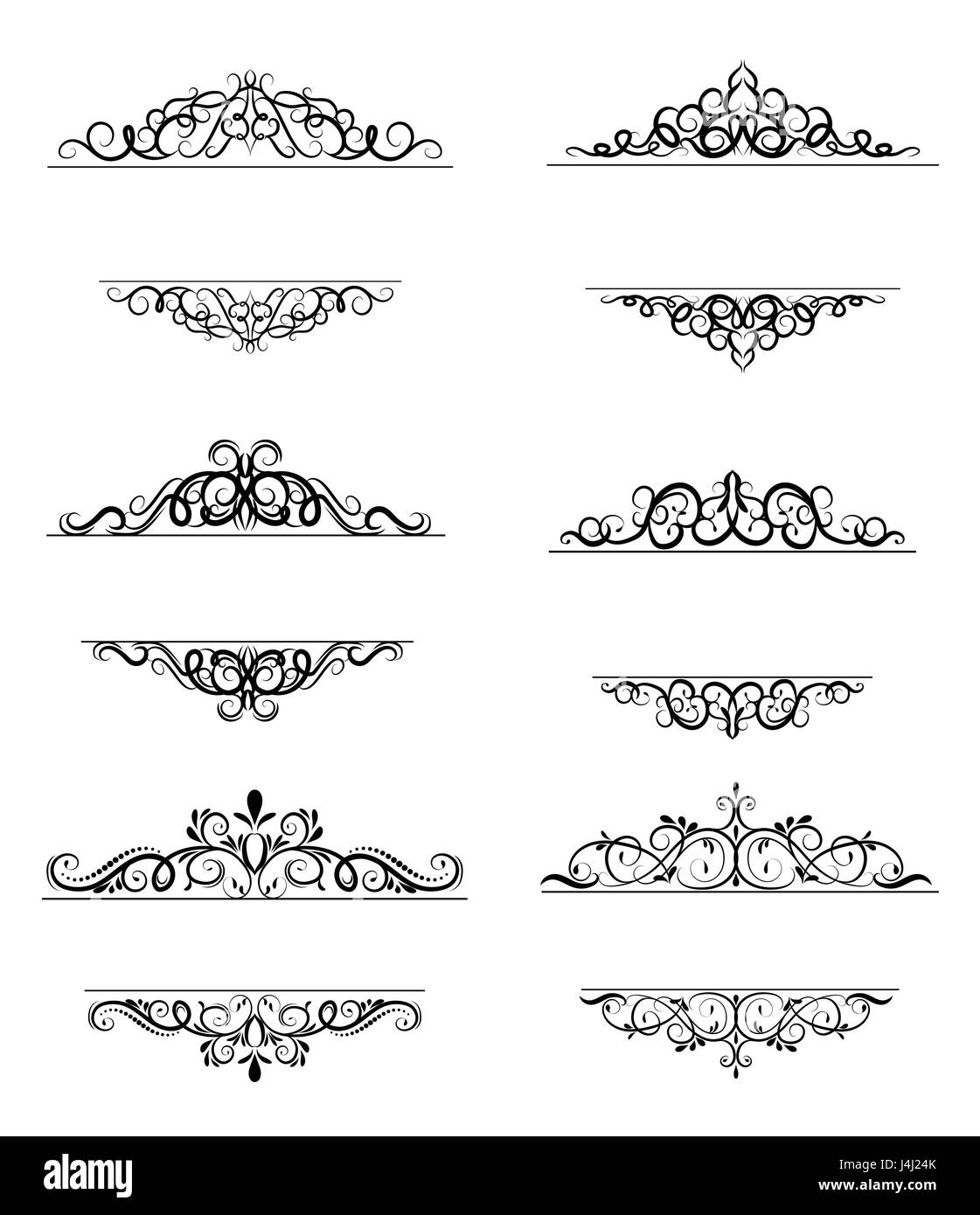 Vintage vector swirl frame set Stock Vector Image & Art - Alamy