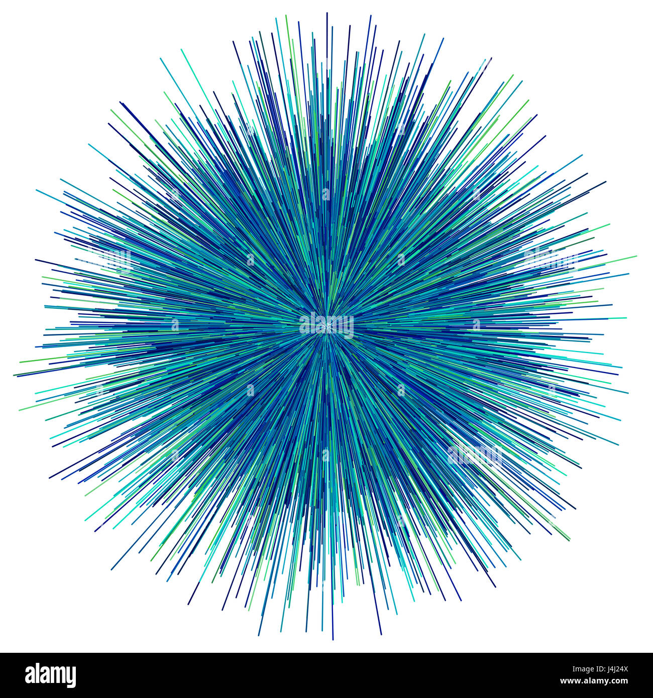 Abstract colorful explosion of fireworks against a white background ...